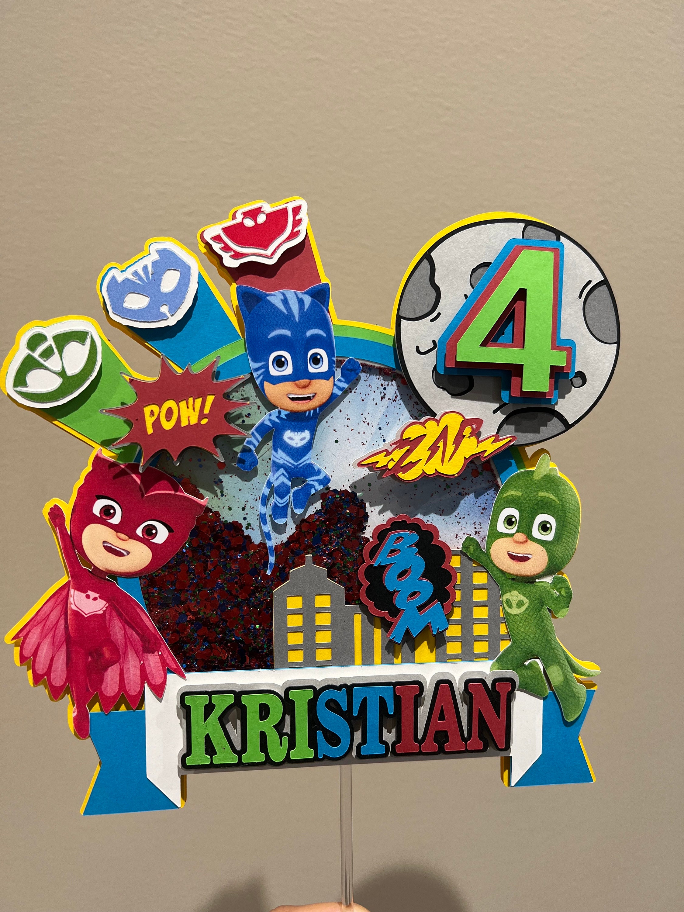 Personalized Cake Topper PJ Mask Cake Topper PJ Mask Birthday Party PJ ...