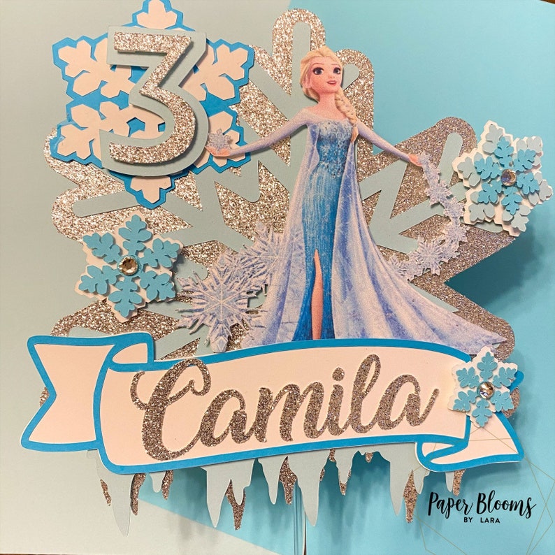 Personalized Cake Topper Frozen Elsa Birthday Party - Etsy