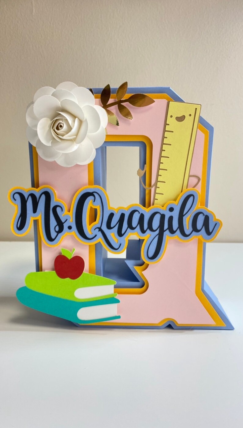 Teacher 3D Letters, 3D Letters, Teacher Gifts, Back to School Teacher ...
