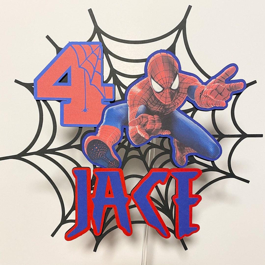 Personalized Cake Topper Spider-man Inspired Cake Topper - Etsy
