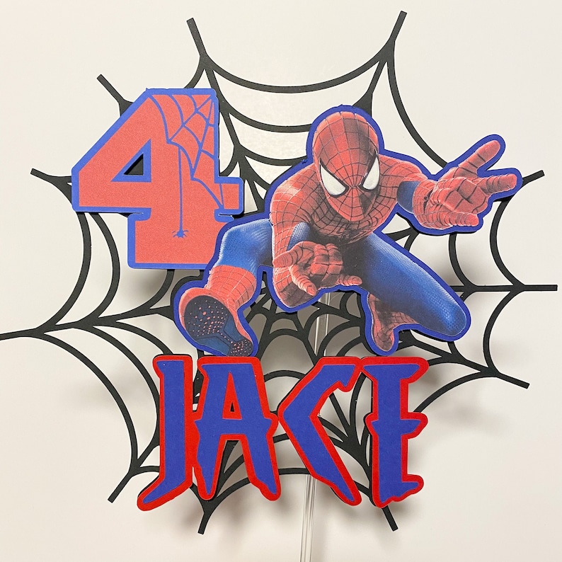 Personalized Cake Topper Spider-man Inspired Cake Topper Spider-man ...