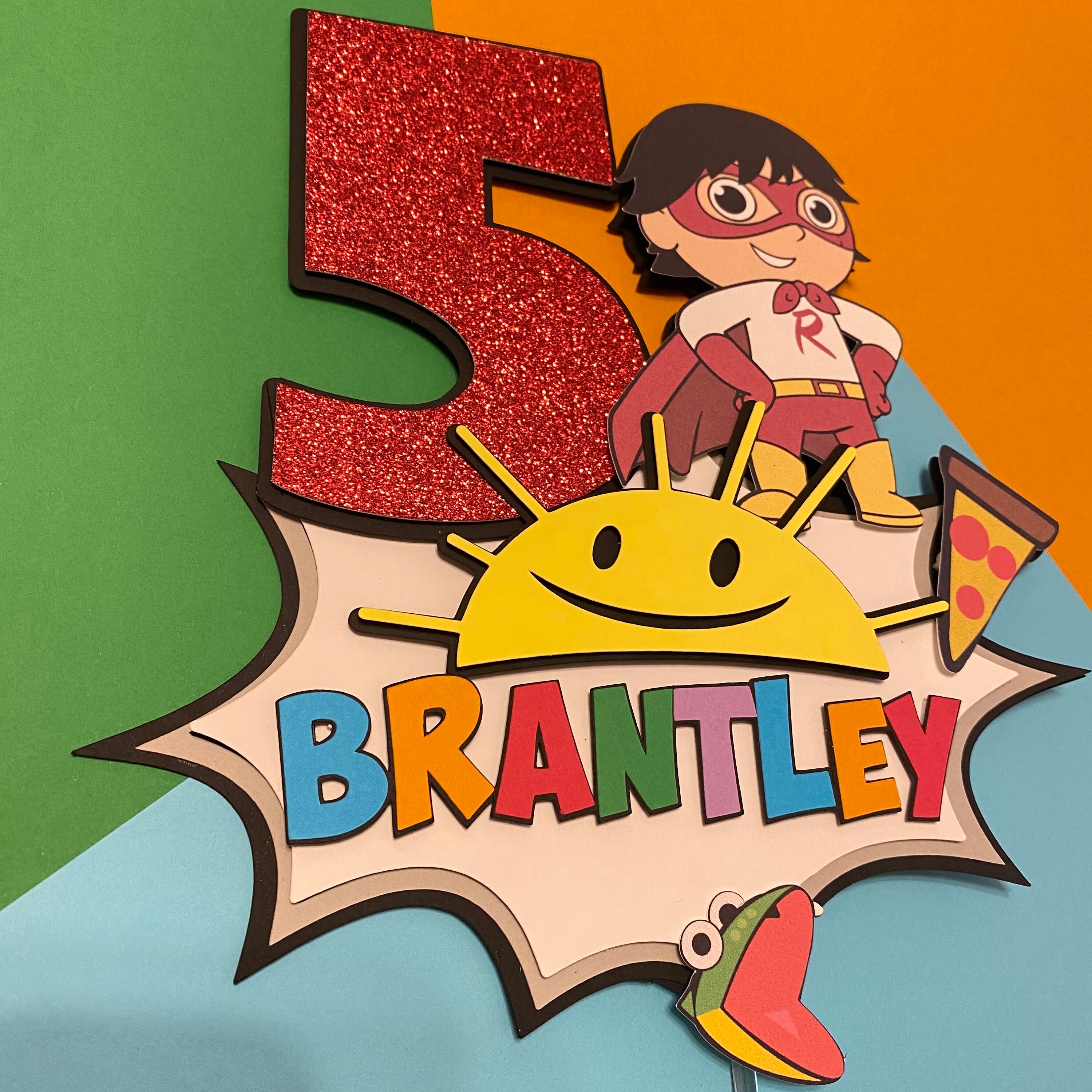 Personalized Cake Topper Ryan's World Inspired Cake Topper Ryan's World ...