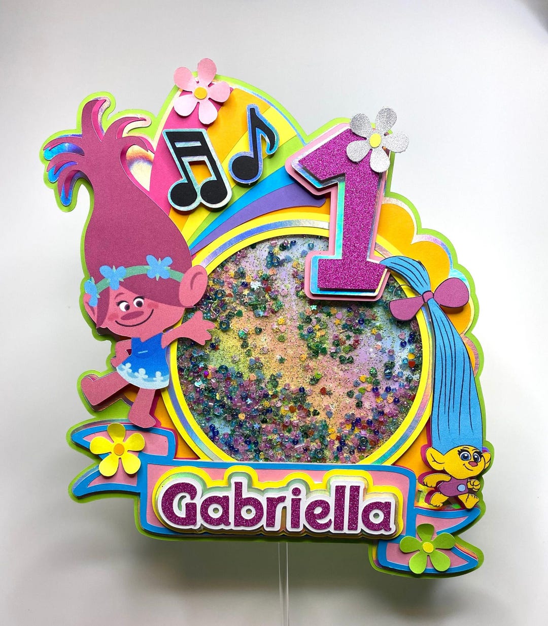 Personalized Cake Topper | Trolls Inspired Cake Topper | Trolls ...