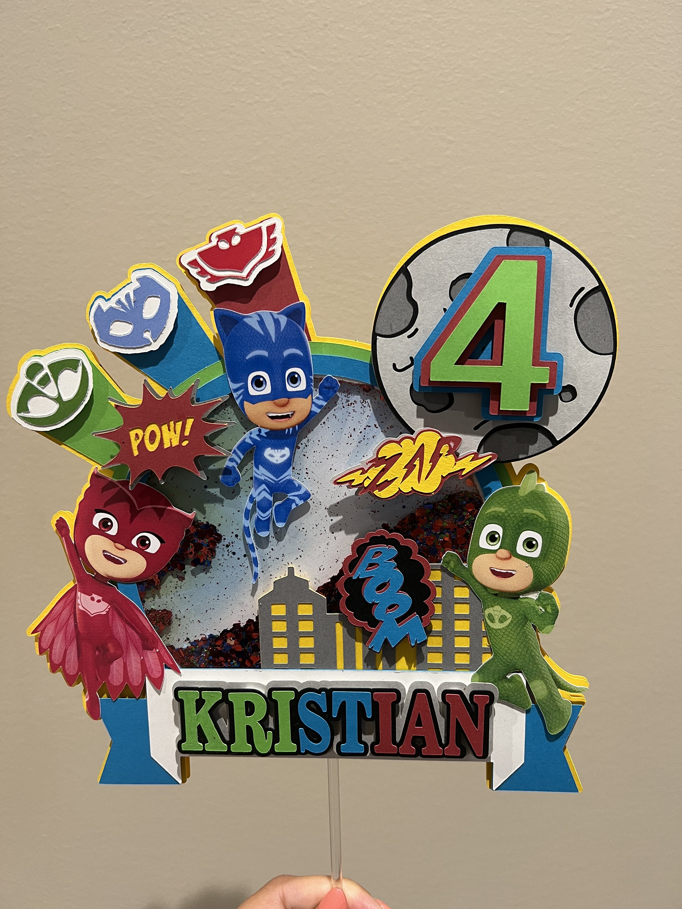 Personalized Cake Topper PJ Mask Cake Topper PJ Mask Birthday Party PJ ...