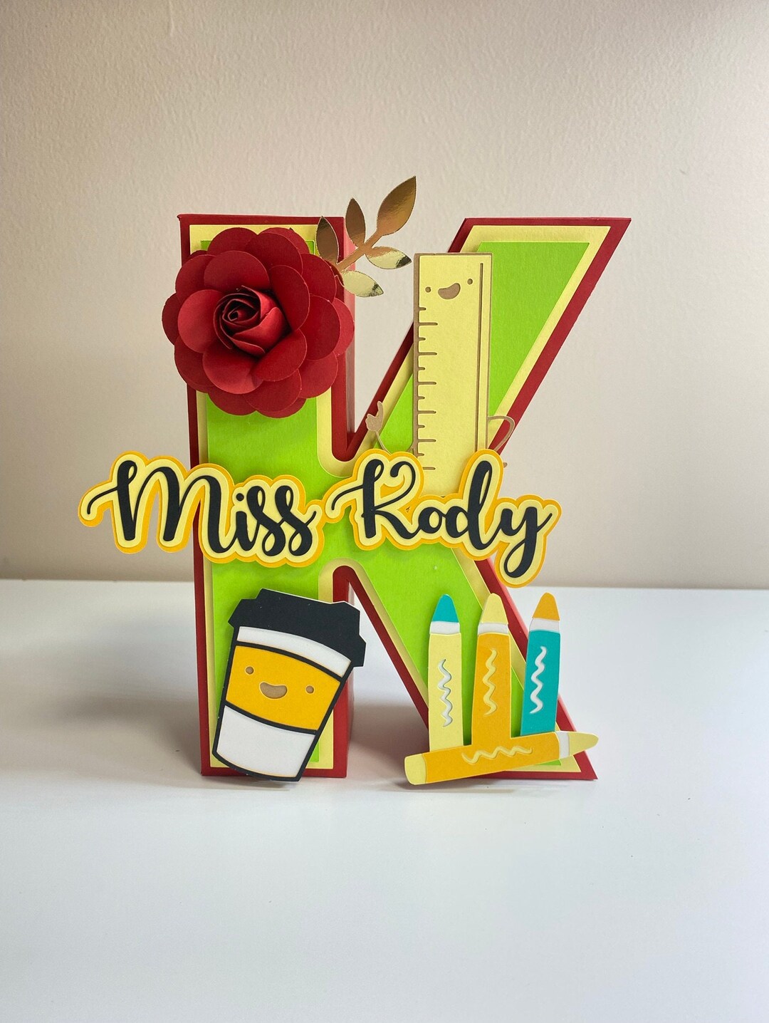 Teacher 3D Letters, 3D Letters, Teacher Gifts, Back to School Teacher ...