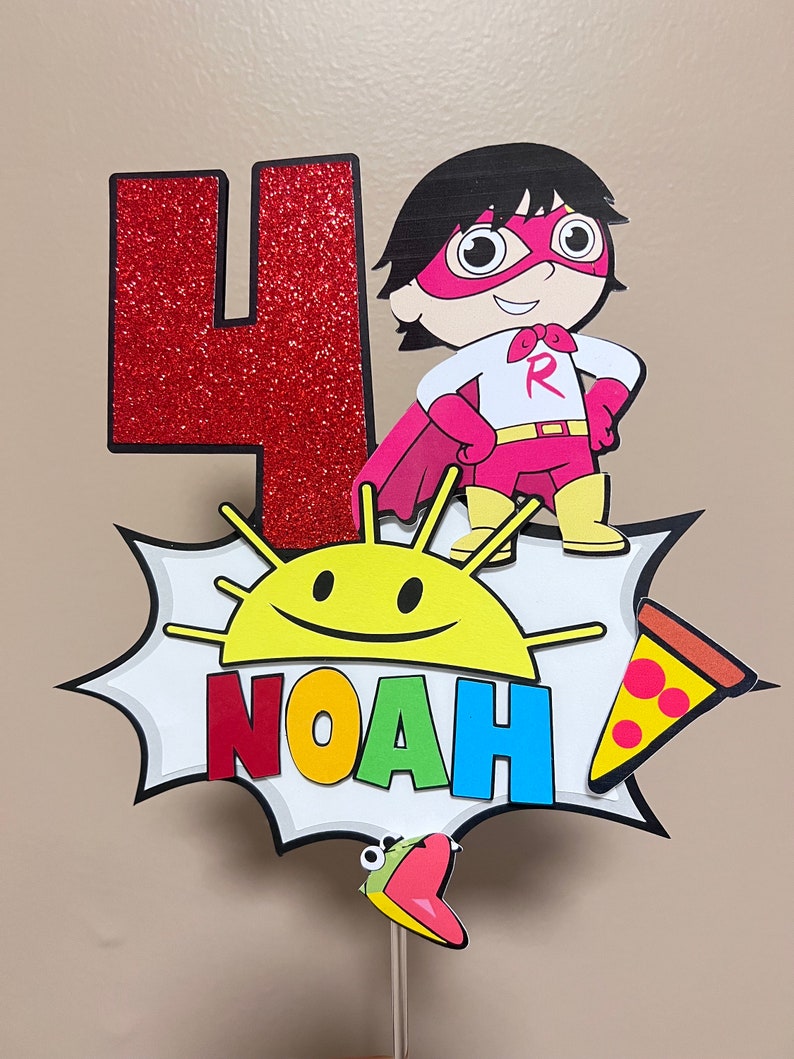 Personalized Cake Topper Ryan's World Inspired Cake Topper Ryan's World ...