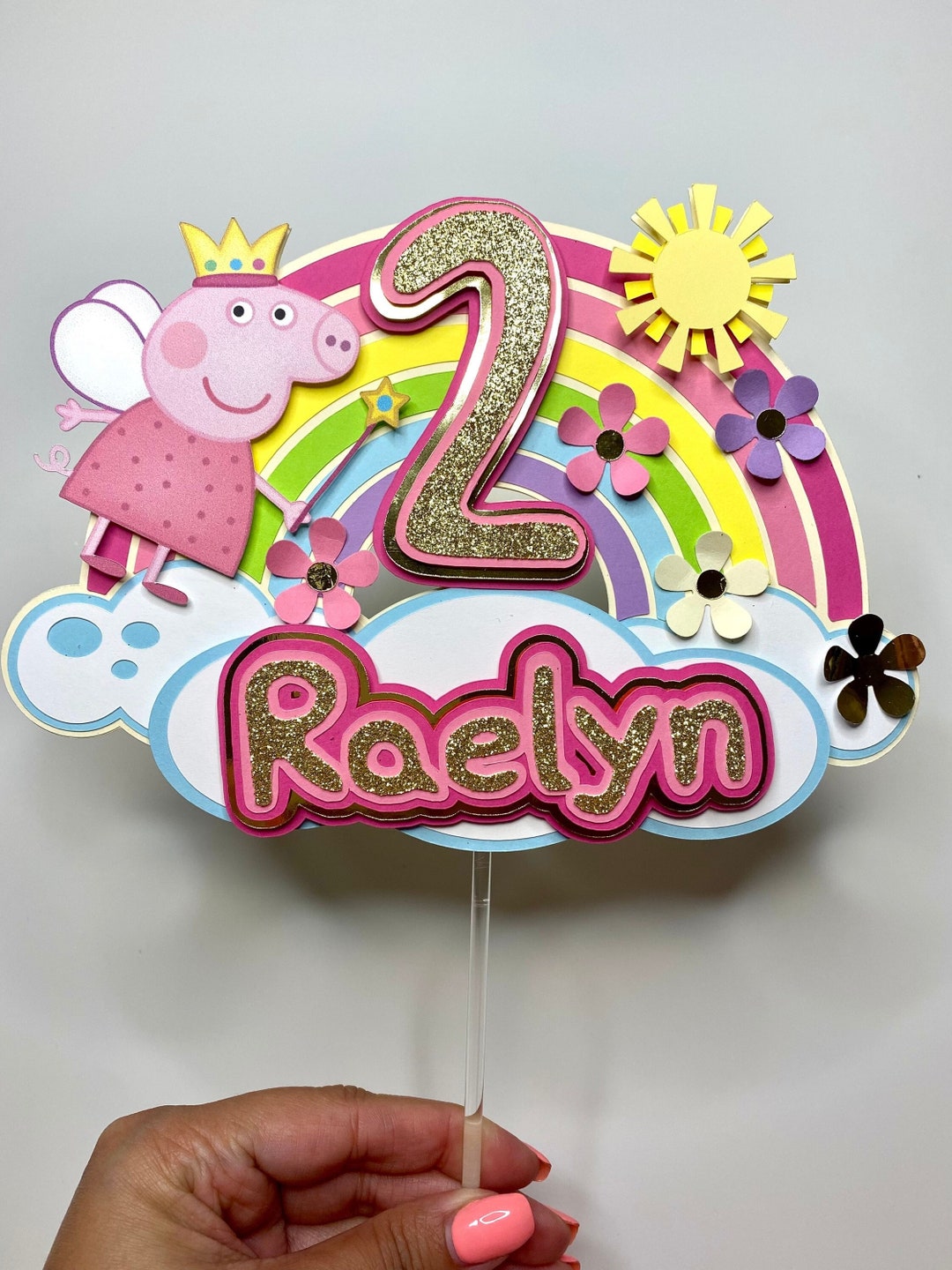 Peppa Pig Cake Topper, Peppa Pig Themed Party, Peppa Pig Themed ...