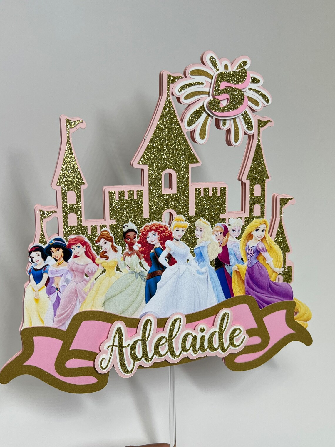 Personalized Cake Topper Princess Party Disney Princess - Etsy