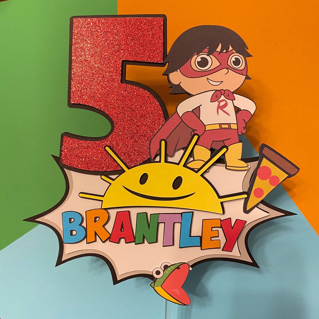 Personalized Cake Topper | Ryan's World Inspired Cake Topper | Ryan's ...