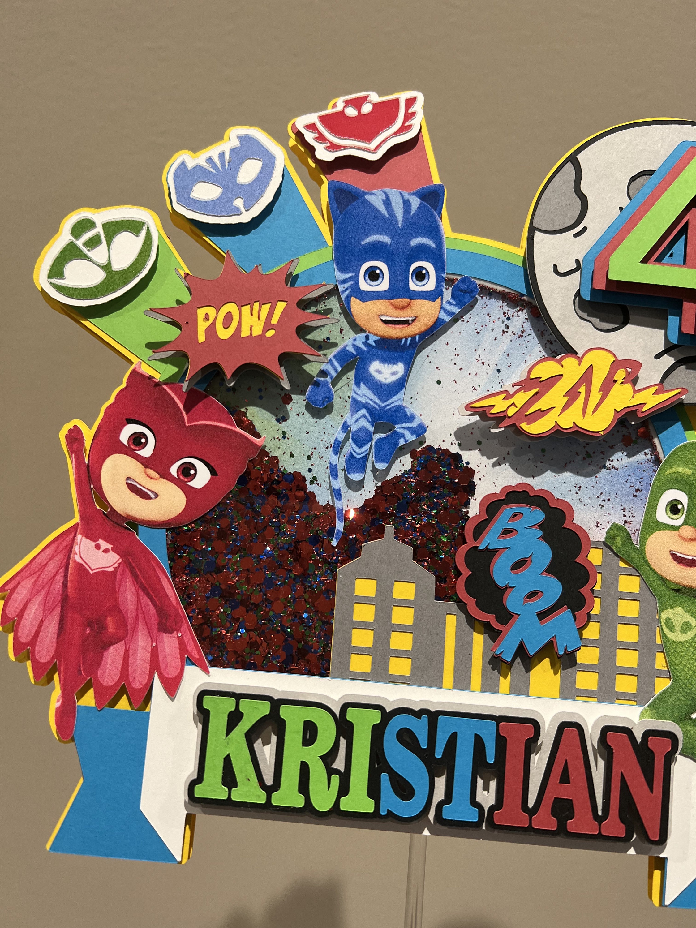 Personalized Cake Topper PJ Mask Cake Topper PJ Mask Birthday Party PJ ...