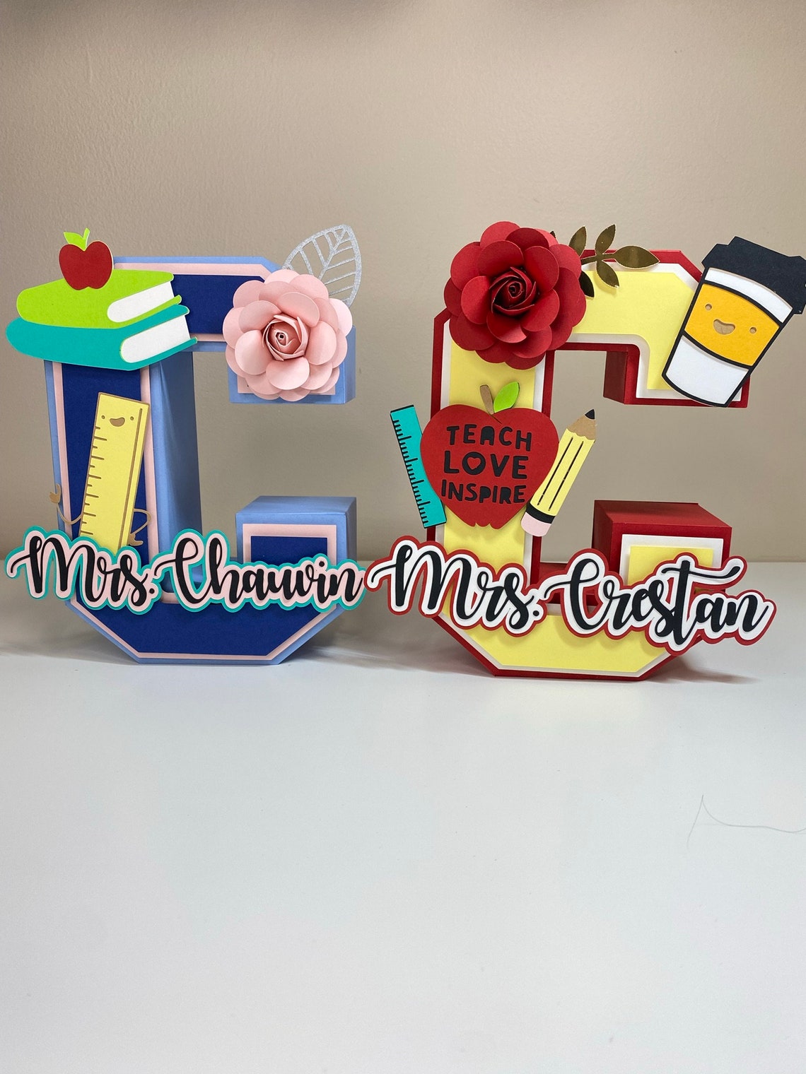 Teacher 3D Letters 3D Letters Teacher Gifts Back to School | Etsy Canada