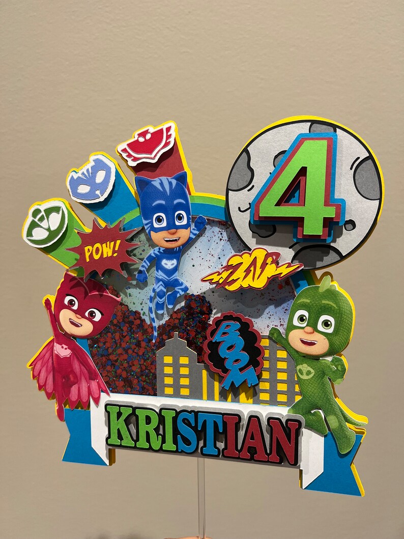 Personalized Cake Topper PJ Mask Cake Topper PJ Mask Birthday Party PJ ...