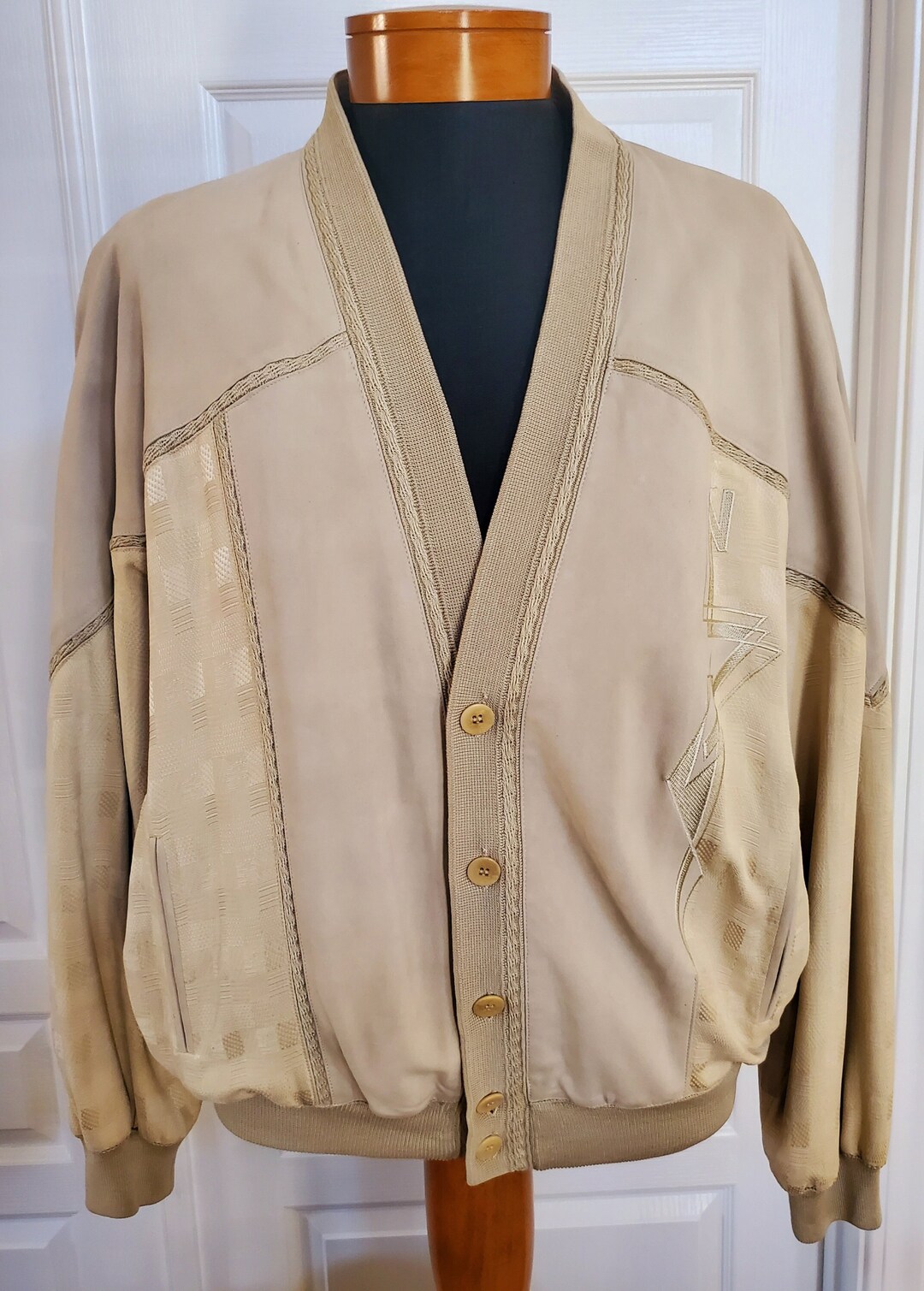 Vintage TORRAS of Spain Gorgeous Butter Soft Suede & Silk Cardigan ...