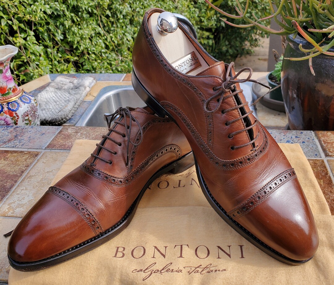 BONTONI BELLANTONIO Half-brogue Cap Toe Oxford Masterpiece Gently Worn ...