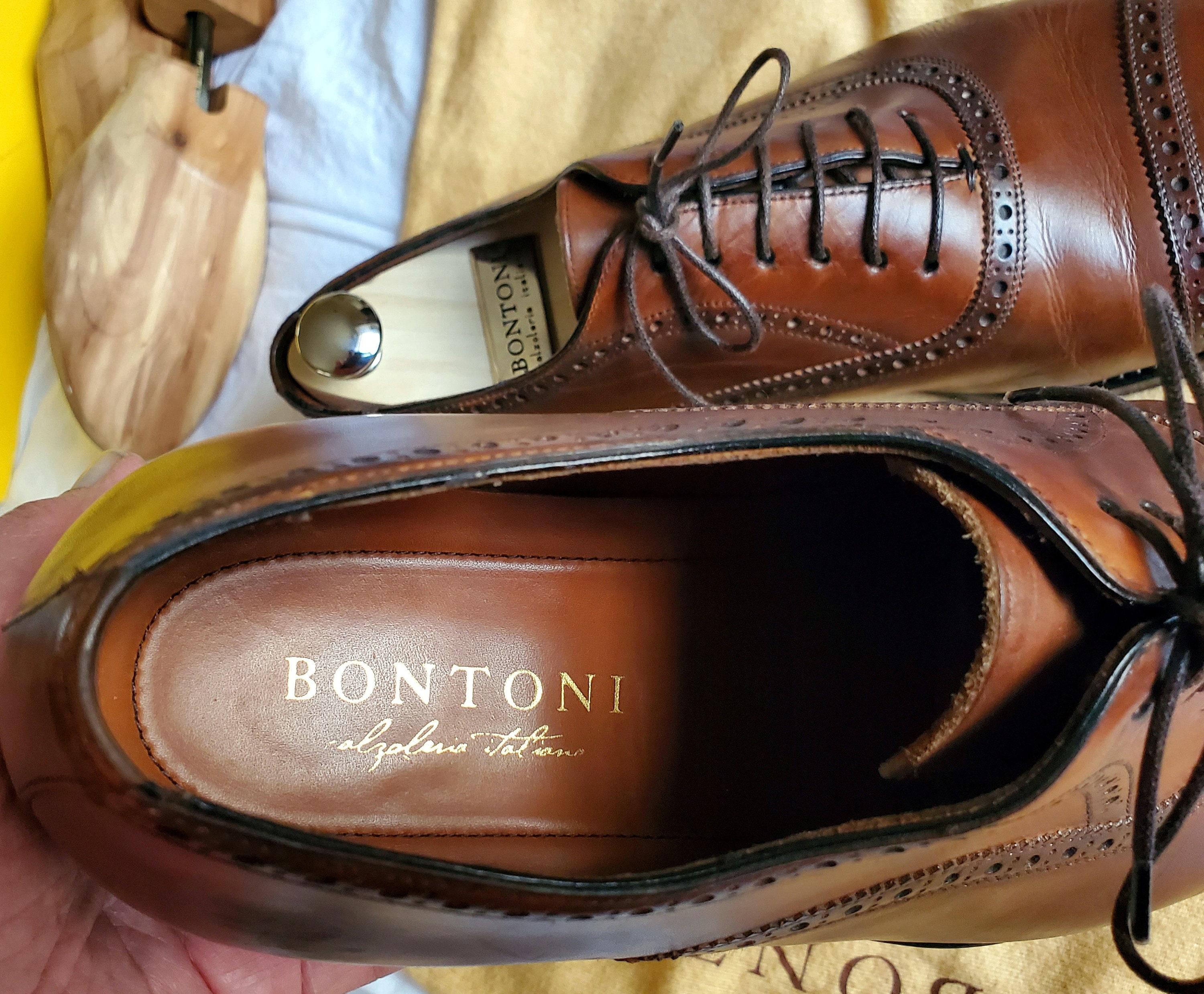 BONTONI BELLANTONIO Half-brogue Cap Toe Oxford Masterpiece Gently Worn ...