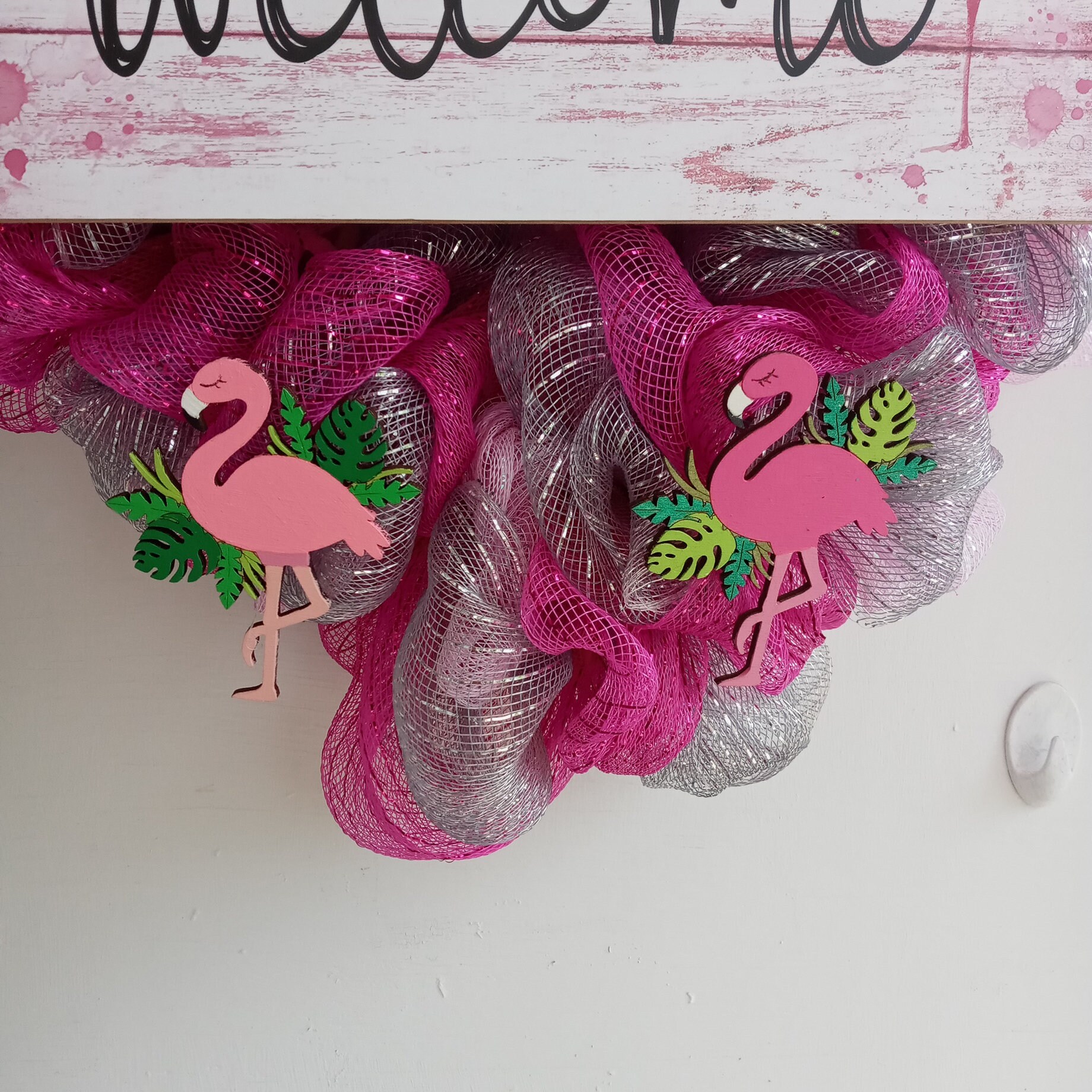 Flamingo Welcome Wreath - Etsy