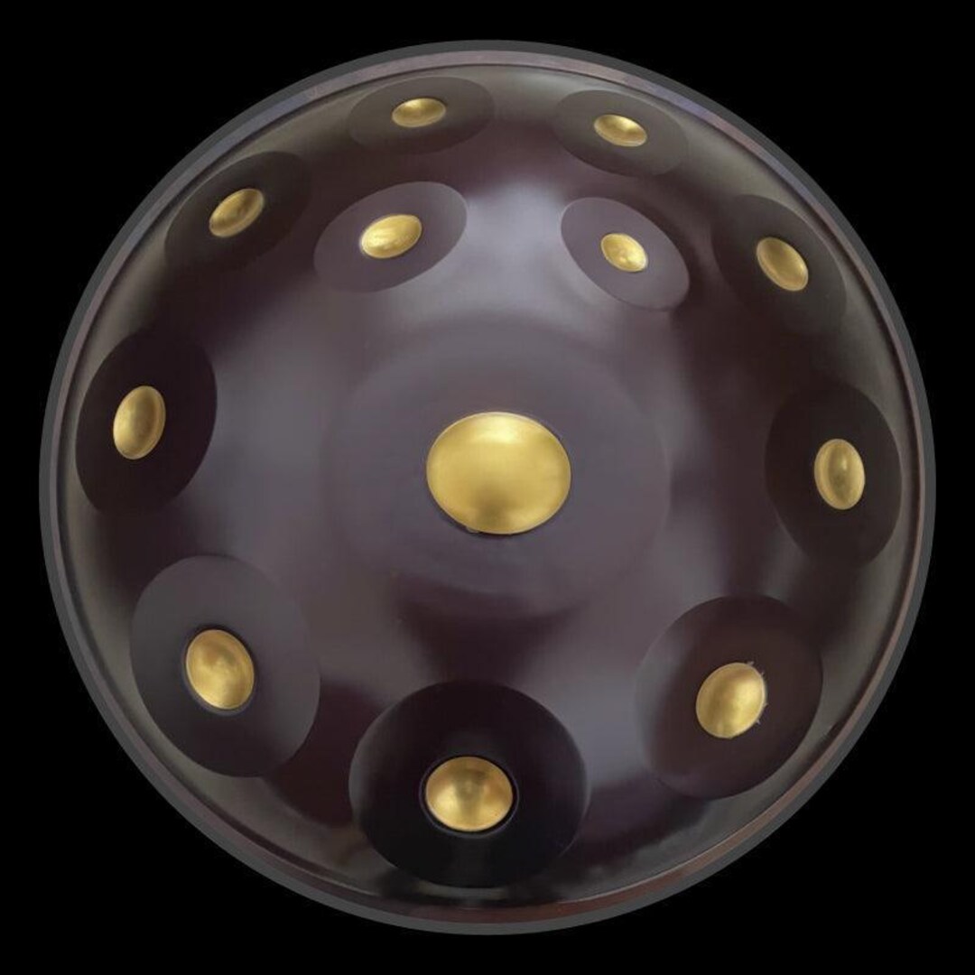 PURPLE Gold Dimple Mandala 9-12 Note Handpans in All Scales Generation ...