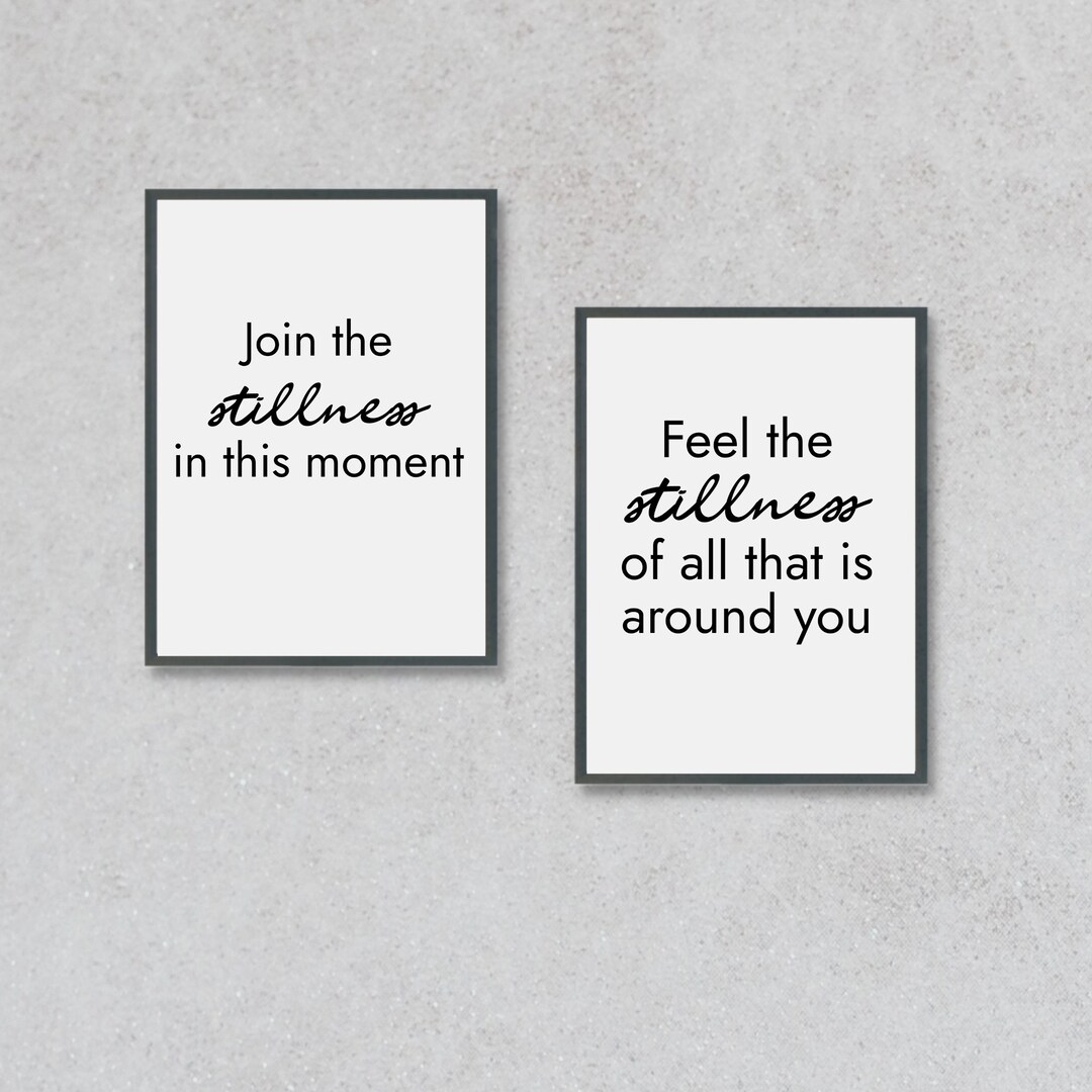 Duo Stillness Inspirational Quote Prints for House Decor Instant ...