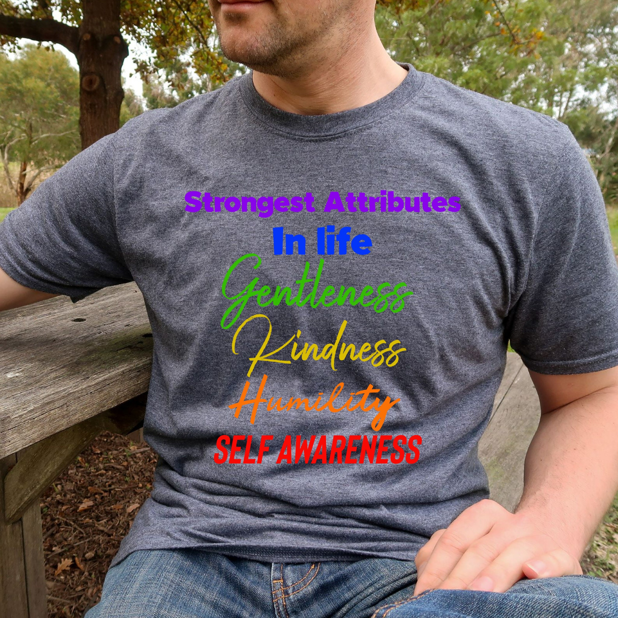 Rainbow Colored Unisex Inspirational Strongest Attributes - Etsy