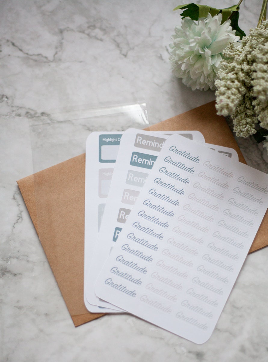 Errands Box Planner Stickers-black Font - Etsy