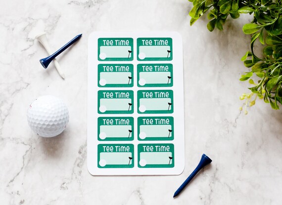 Tee Time Golf Stickers Green | Etsy