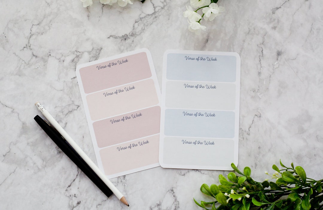 Weekly Bible Verse Stickers - Etsy