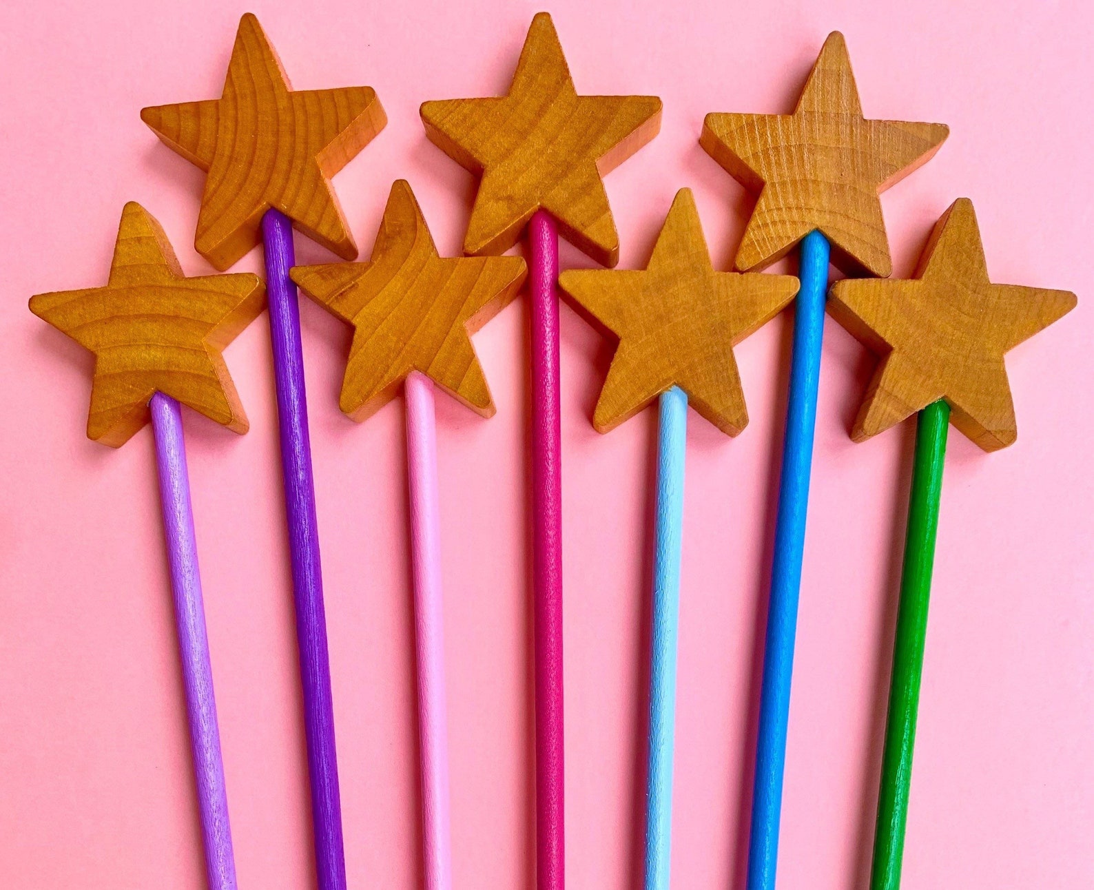 Wooden Star Wands Princess/prince Wand Pretend Play - Etsy