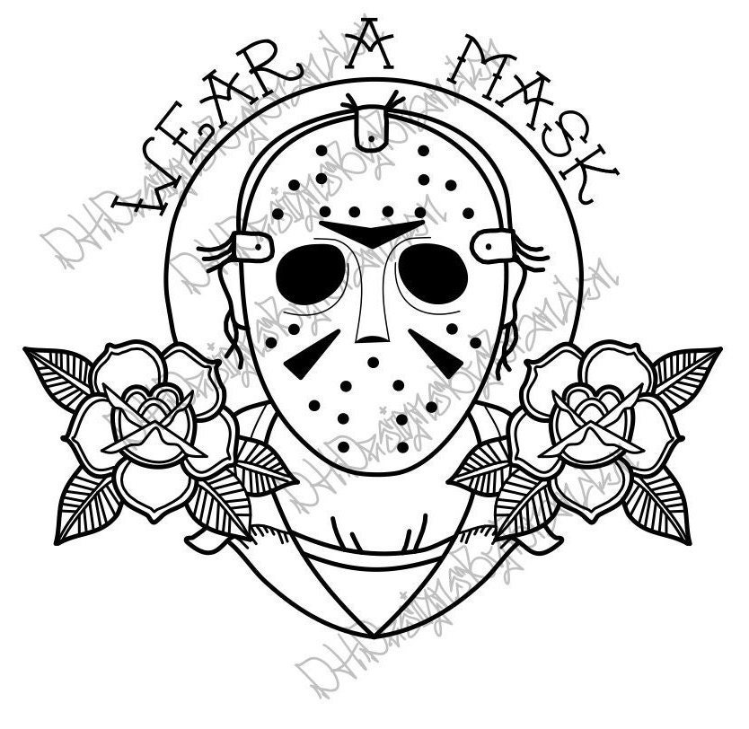 Friday the 13th Wear a Mask SVG - Etsy