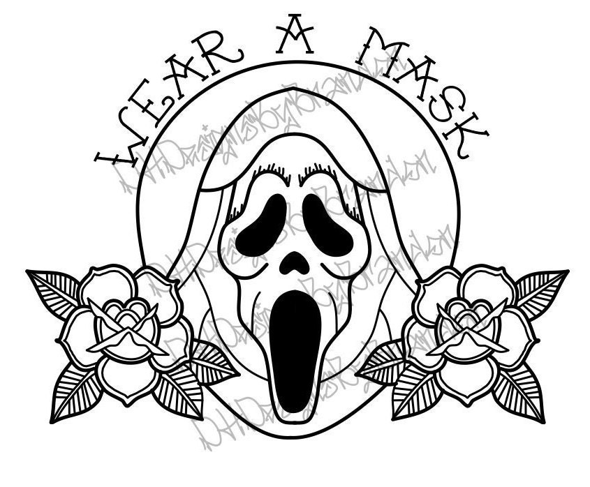 Scream Ghost Face Wear A Mask SVG - Etsy