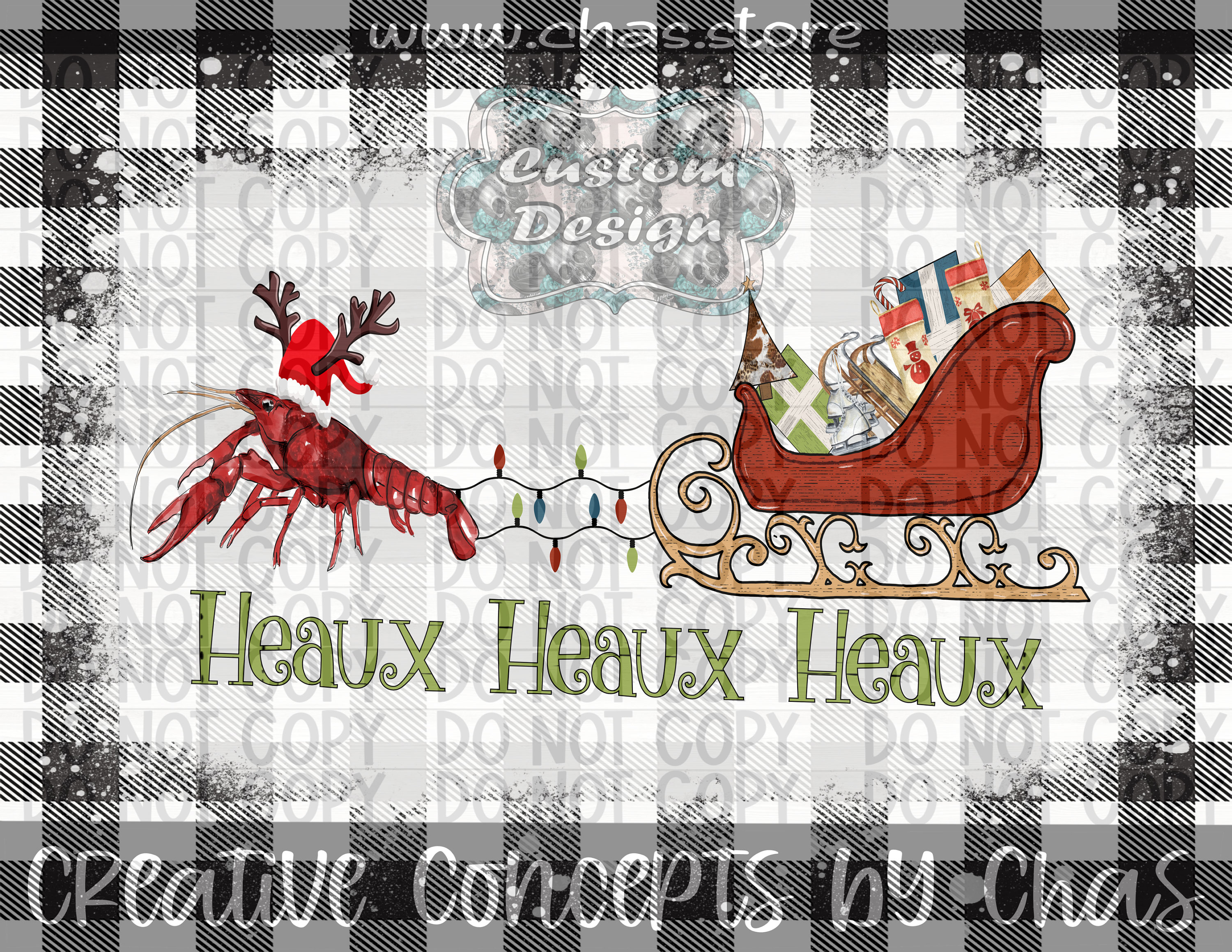 Heaux Heaux Heaux PNG Louisiana Cajun Christmas Crawfish - Etsy