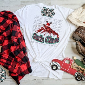 Santa Claws PNG Crawfish Holiday Digital Design File Cajun Christmas ...