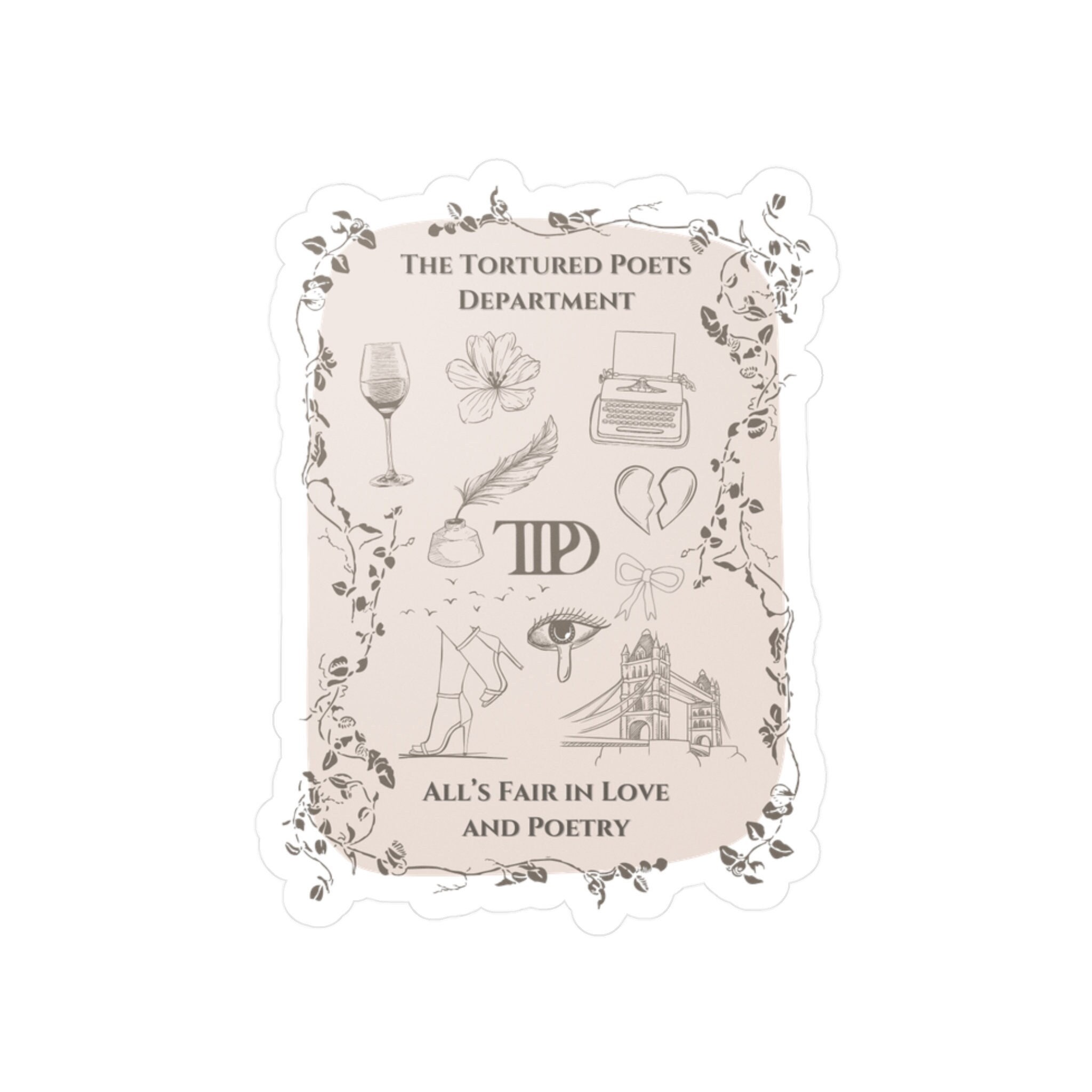 TTPD the Tortured Poets Department Tracklist Collage Art, All is Fair ...