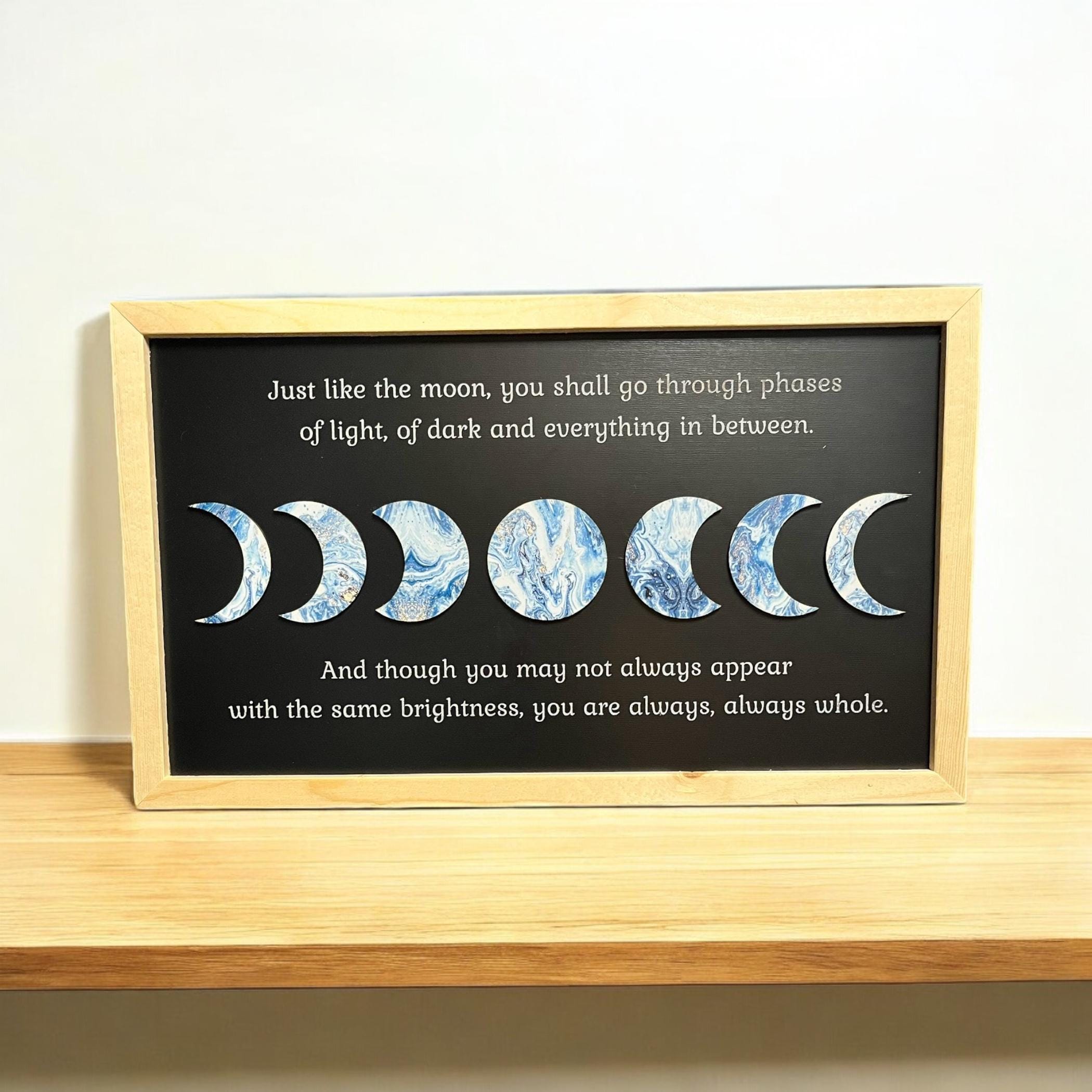 MOON PHASE ART | Moon Phase Sign | Brilliant Moon Phase Wall Art | - Etsy
