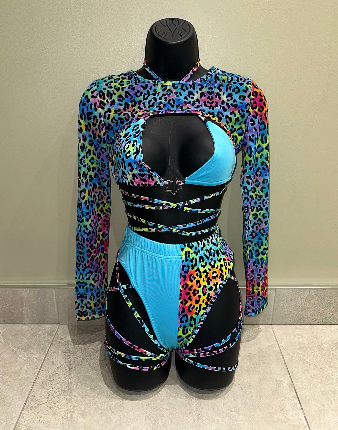 Womens Rave Outfit, Womens Festival Outfit, Festival Wear, Mesh Crop ...