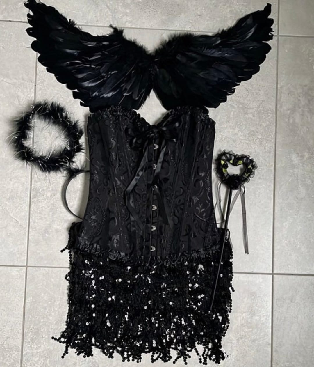 Dark Angel Costume Fallen Angel Outfit Angel Halloween - Etsy