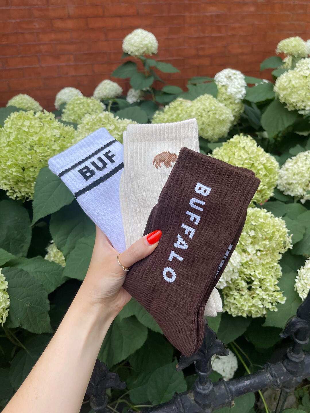 Buffalo Neutral Socks - Etsy