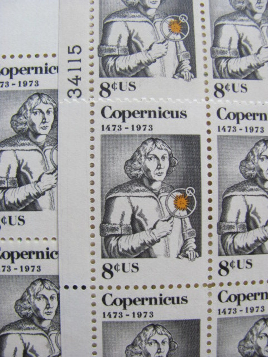 Nicolaus Copernicus 50 Vintage Unused US Postage Stamps 1973 8-c Scott 1488 Astronomy Science ...