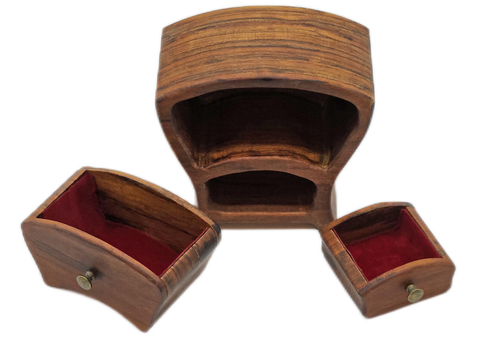 Contemporary Handmade Wood Two-drawer Jewelry Box - Etsy