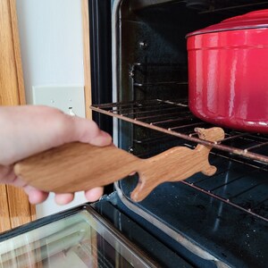 Wooden Handmade Oven Squirrel, Rack Push Pull Stick for Baking, Cooking ...