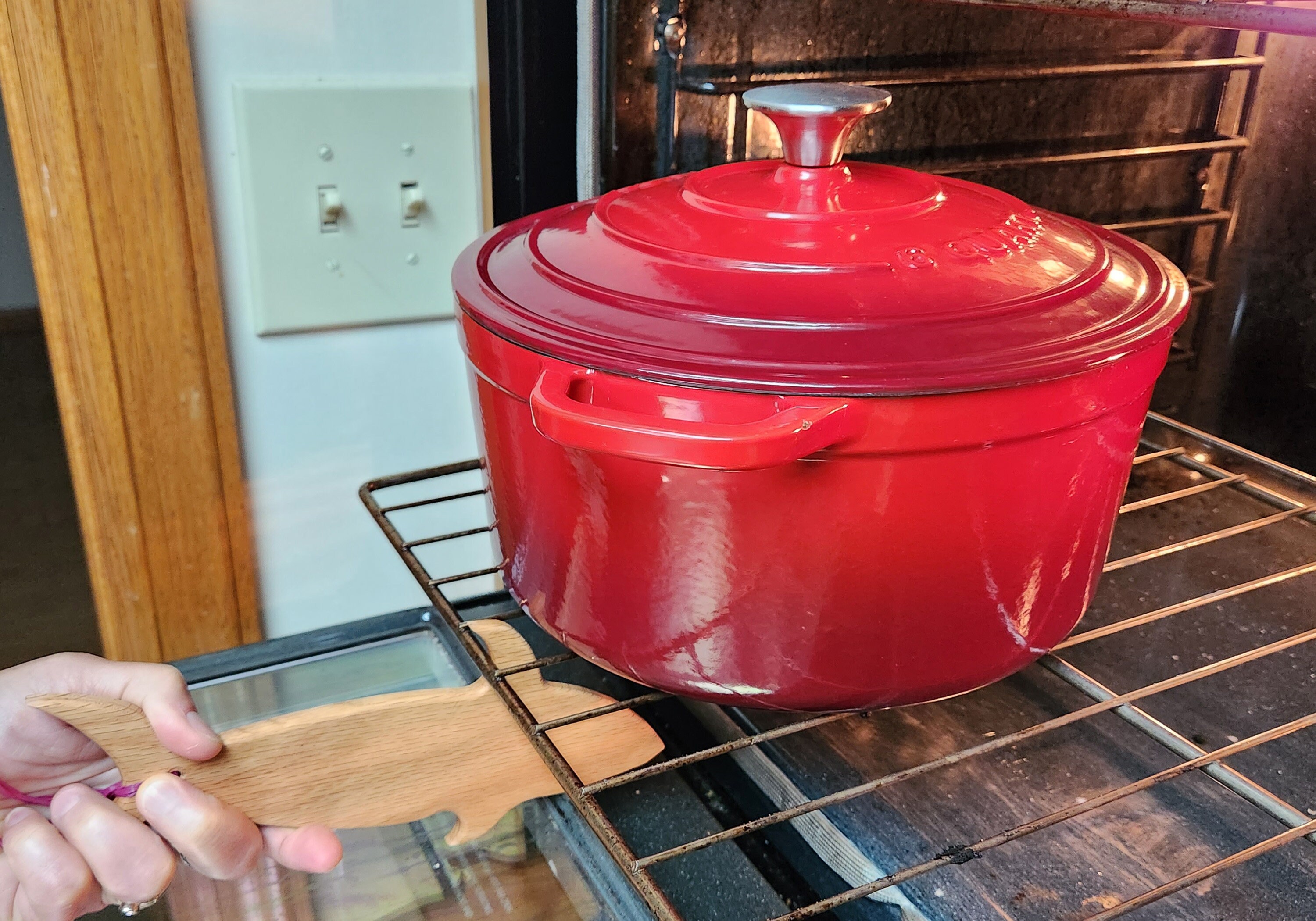 Wooden Handmade Oven Fish, Rack Push Pull Stick for Baking, Cooking ...