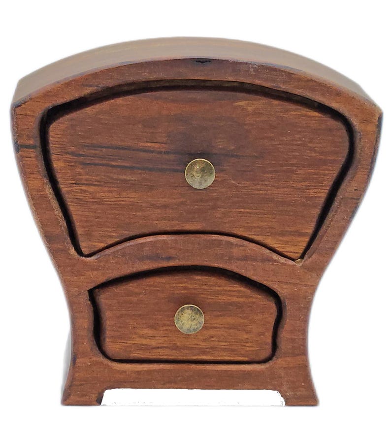 Contemporary Handmade Wood Two-drawer Jewelry Box - Etsy