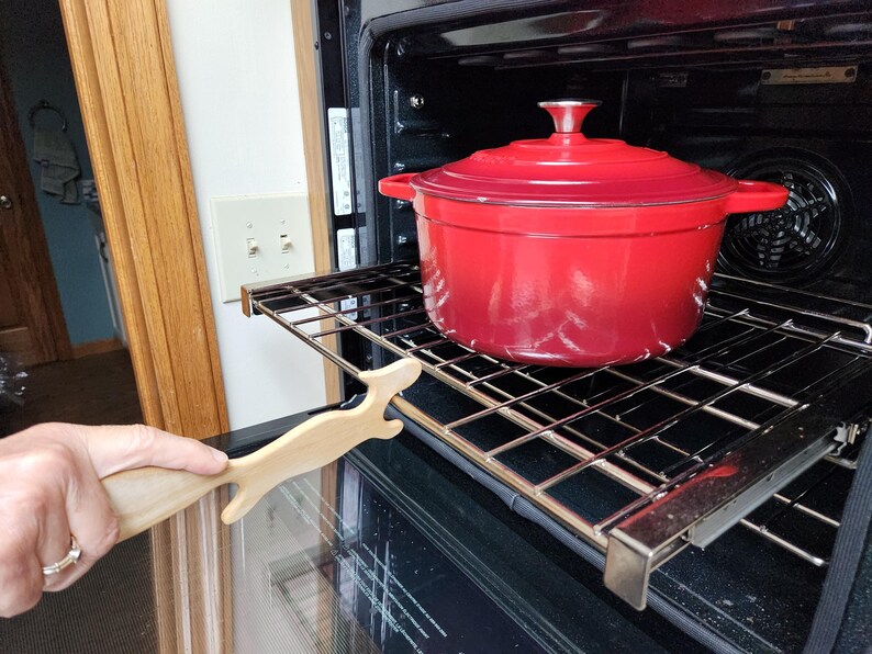 Wooden Handmade Oven Squirrel, Rack Push Pull Stick for Baking, Cooking ...