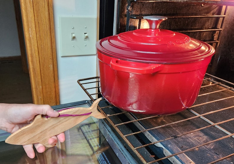 Wooden Handmade Oven Fish, Rack Push Pull Stick for Baking, Cooking ...