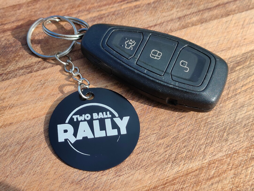 Two Ball Rally Keyring, Official TBR Branded Keychain, Aluminium Laser ...
