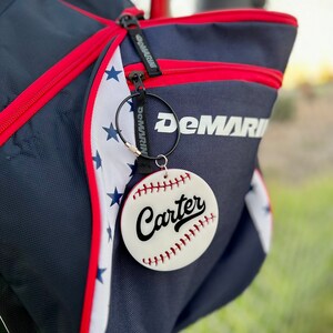 Baseball Bag Tag | Baseball Themed Name Tag | Custom Name Tags for ...