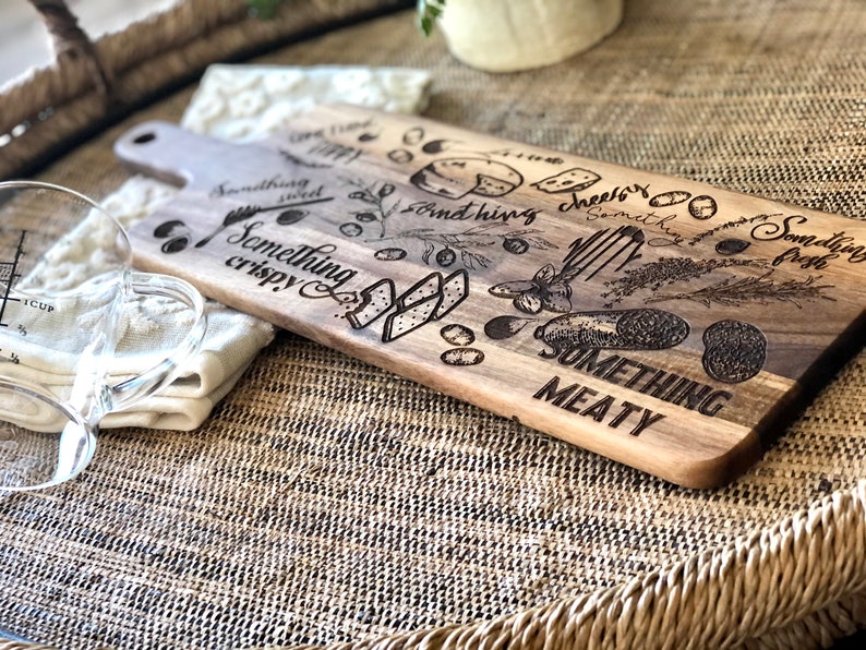 Charcuterie Board Engraved Charcuterie Board With Labels - Etsy
