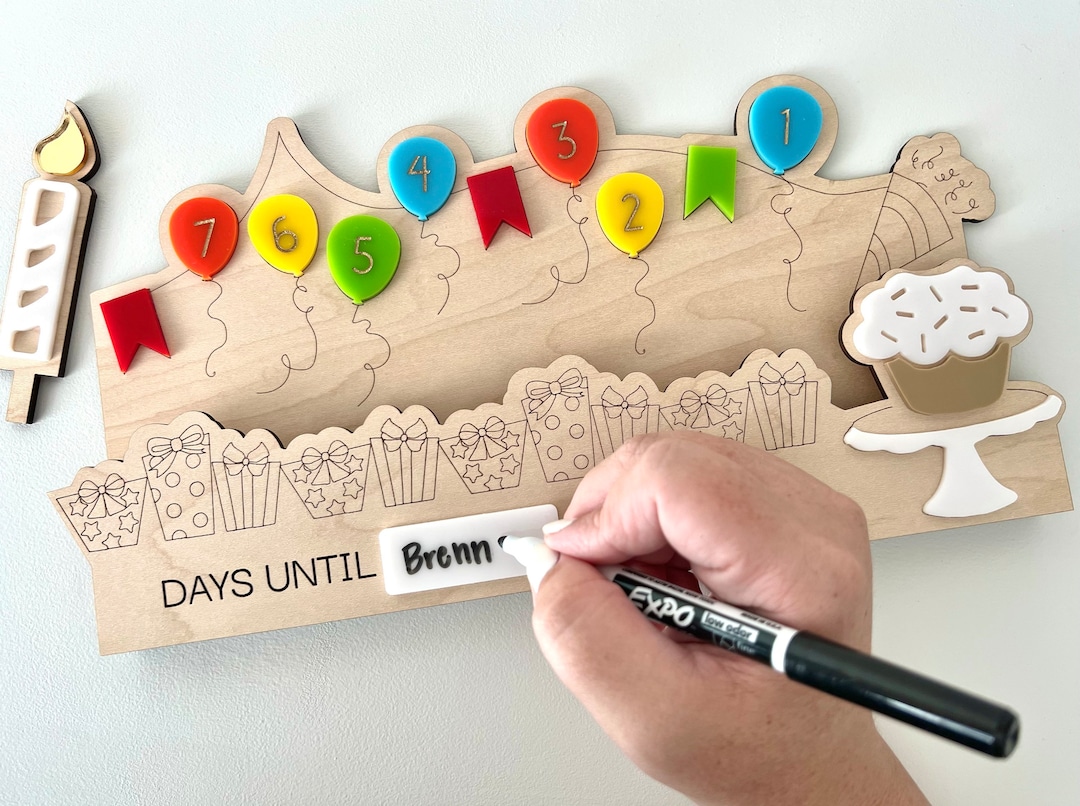 Birthday Week Countdown 7 Day Countdown to Birthday - Etsy