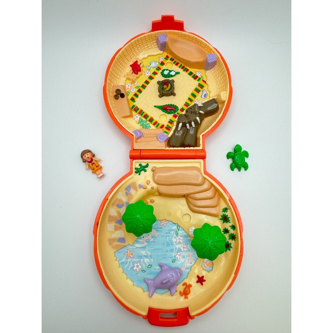 Vintage Bluebird 1989 Polly Pocket Tammy's Palm Tree Island W/ Tammy ...