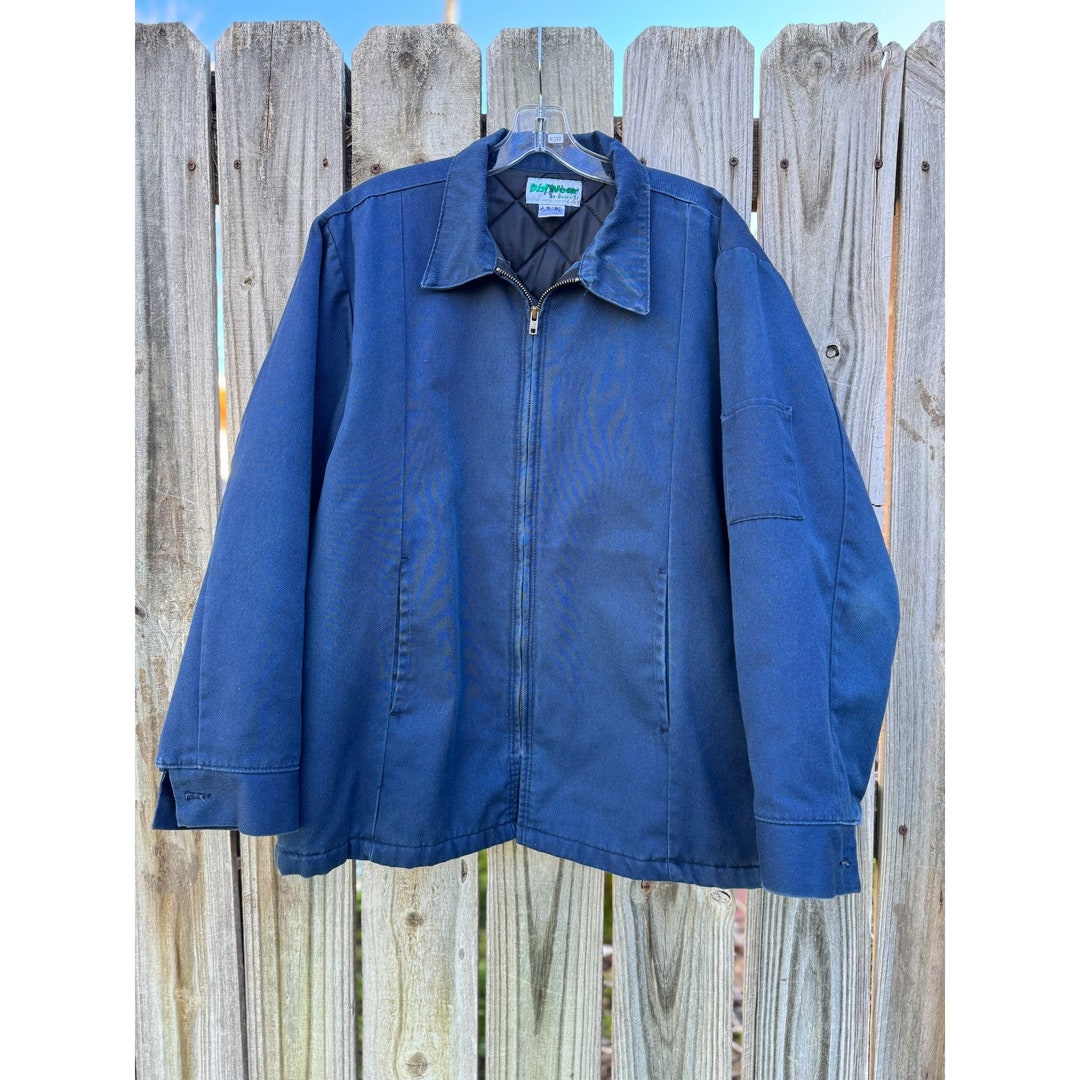 Vintage Uniwear by Unifirst Men's Mechanics Work Jacket Navy Blue Size ...