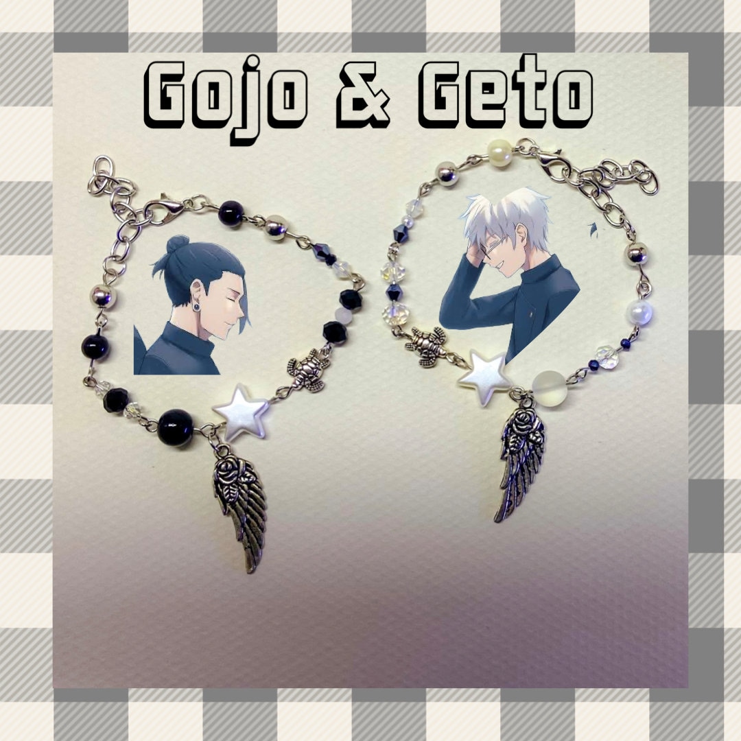 Jujutsu Kaisen Gojo and Geto Matching Bracelets, Jjk Couple Bracelets ...
